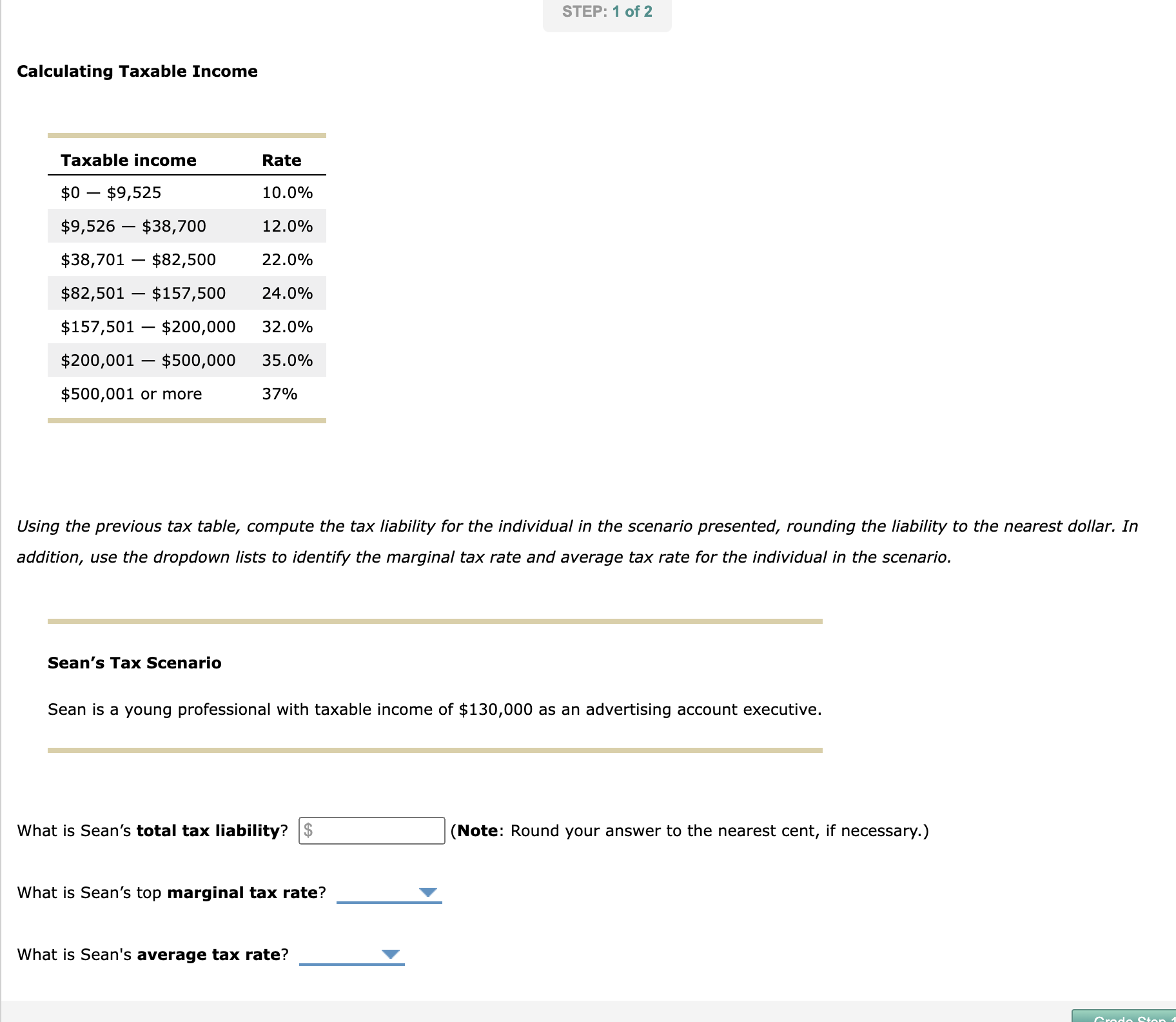 Solved Calculating Taxable Income Using the previous tax | Chegg.com