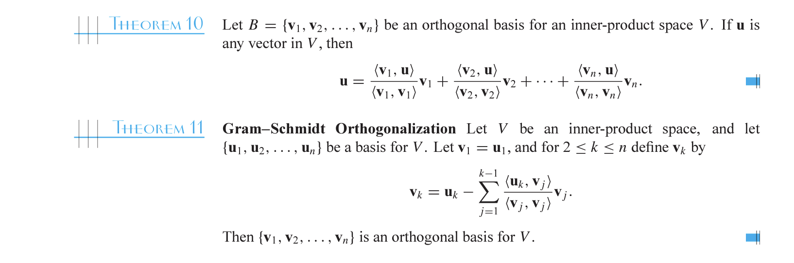 16. Use Theorem 11 to calculate an orthogonal basis | Chegg.com