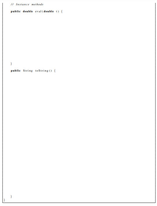 Solved For this question, you must provide an implementation | Chegg.com