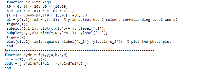Solved 1. (a) Modify the function ex.with.2eqs to solve the | Chegg.com
