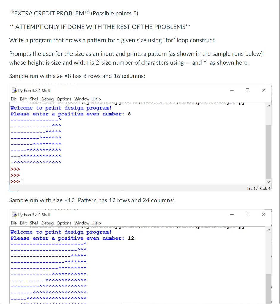 Solved **EXTRA CREDIT PROBLEM** (Possible points 5) ** * | Chegg.com