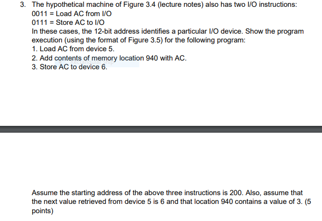 Solved 3. The hypothetical machine of Figure 3.4 (lecture | Chegg.com