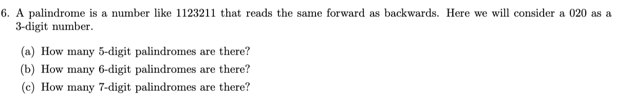 Solved Show your reasoning for each of the following | Chegg.com