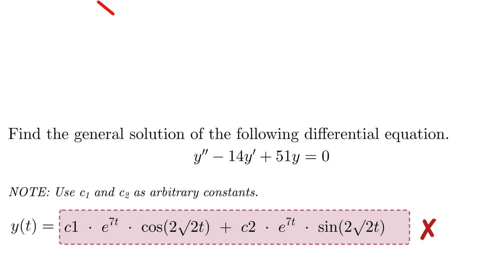 Solved Find the general solution of the following | Chegg.com