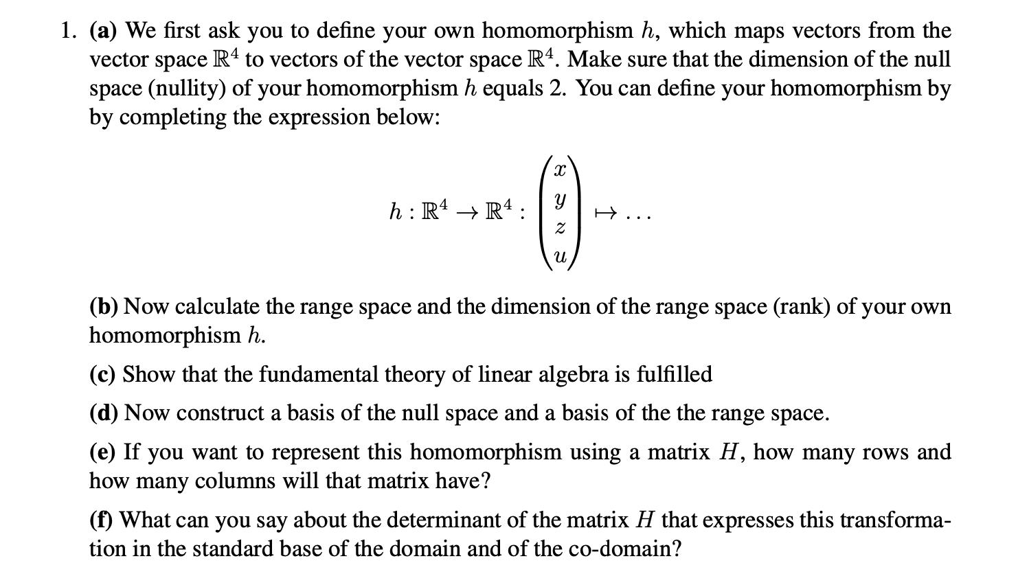 Solved 1. (a) We first ask you to define your own | Chegg.com