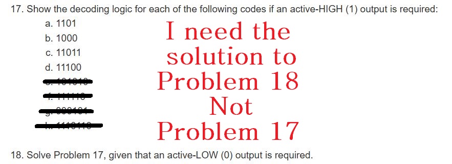 Solved 17 ﻿show The Decoding Logic For Each Of The 