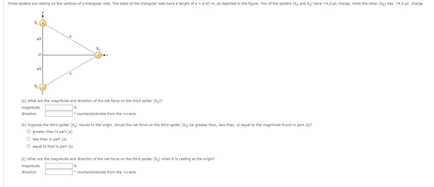 Solved Three spiders are resting on the vertices of a | Chegg.com