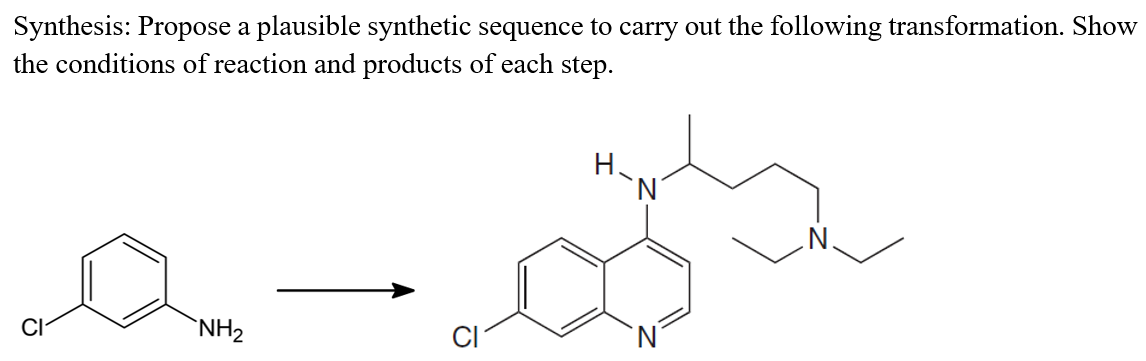 Solved Synthesis: Propose a plausible synthetic sequence to | Chegg.com