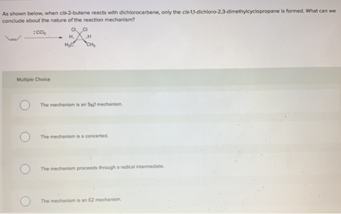 Solved As shown below, when cis-2-butene reacts with | Chegg.com