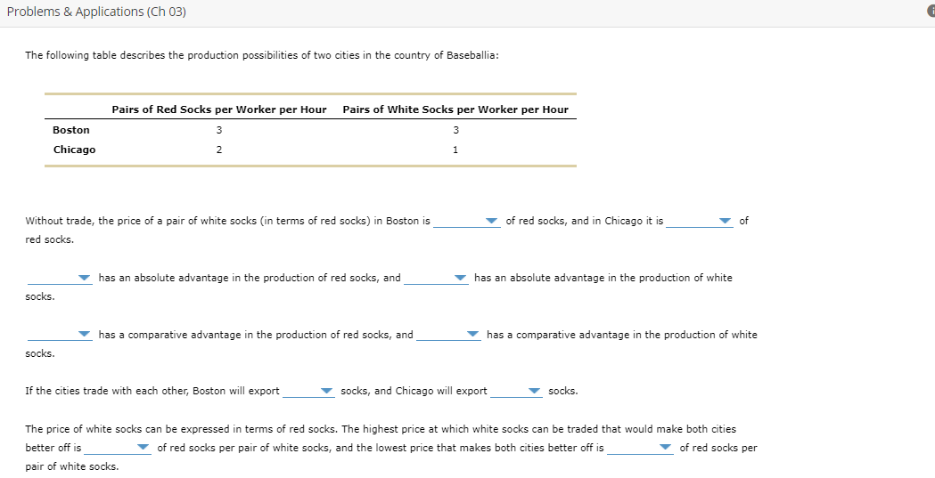 Solved Problems & Applications (Ch 03) The following table | Chegg.com
