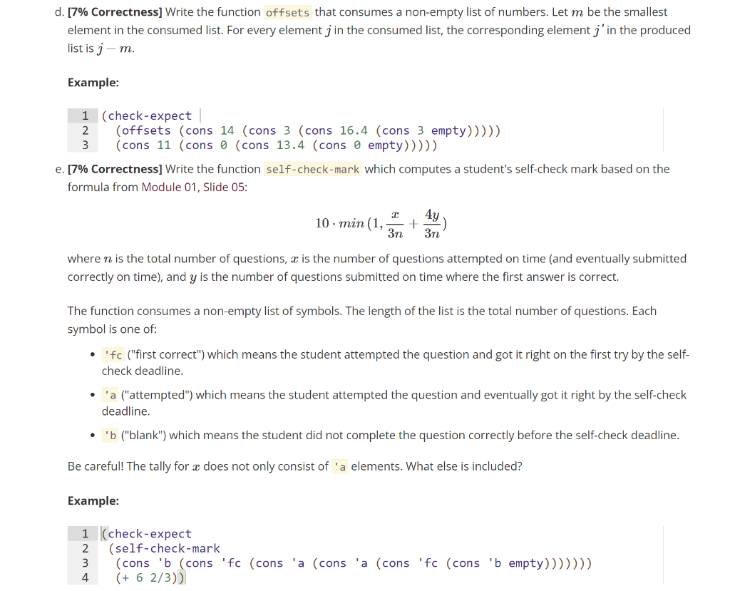 Try to solve these problems with DrRacket, Racket is | Chegg.com