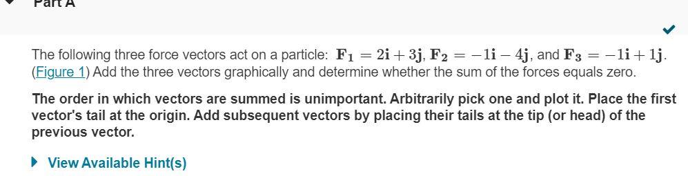 Solved Part B As shown, three forces, F1, F2, and F3, act at | Chegg.com