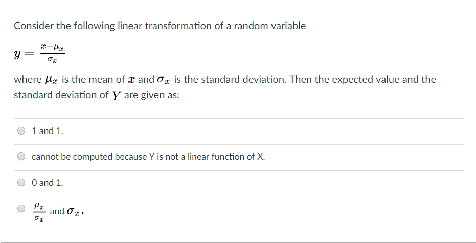 Solved Consider The Following Linear Transformation Of A