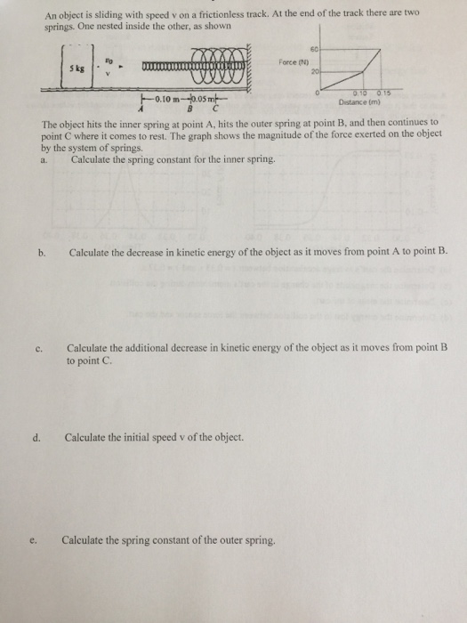 Solved An object is sliding with speed v on a frictionless | Chegg.com