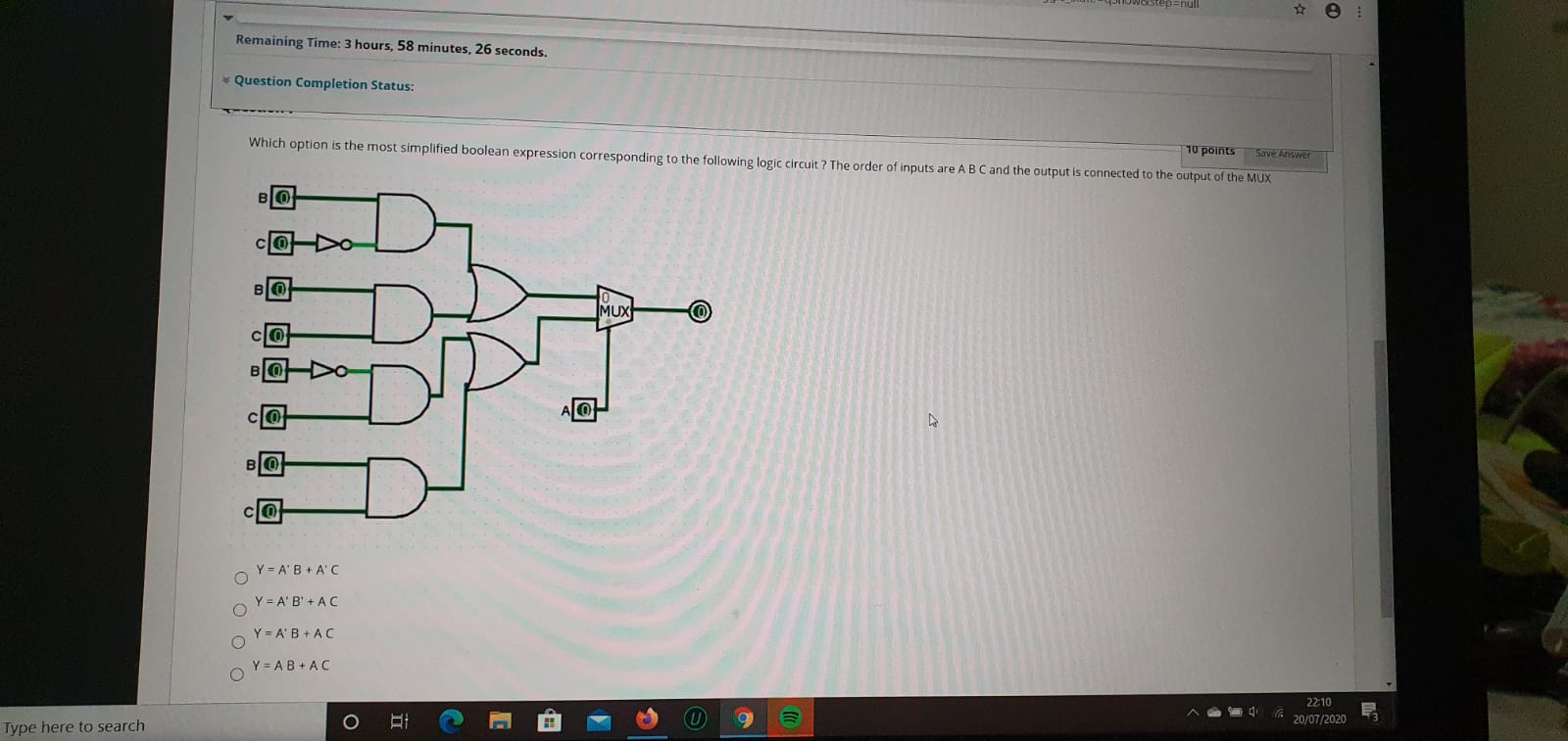 Solved Which option is the most simplified boolean | Chegg.com