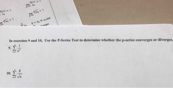 Solved Use the P-Series Test to determine whether the p | Chegg.com