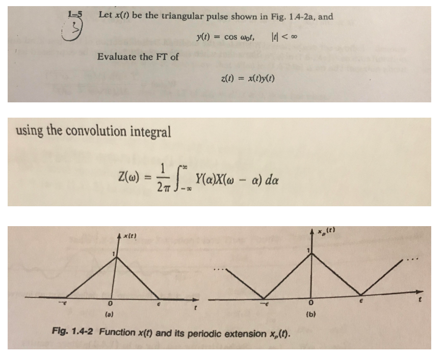 Solved Let x(t) be the triangular pulse shown in Fig. 14-2a, | Chegg.com