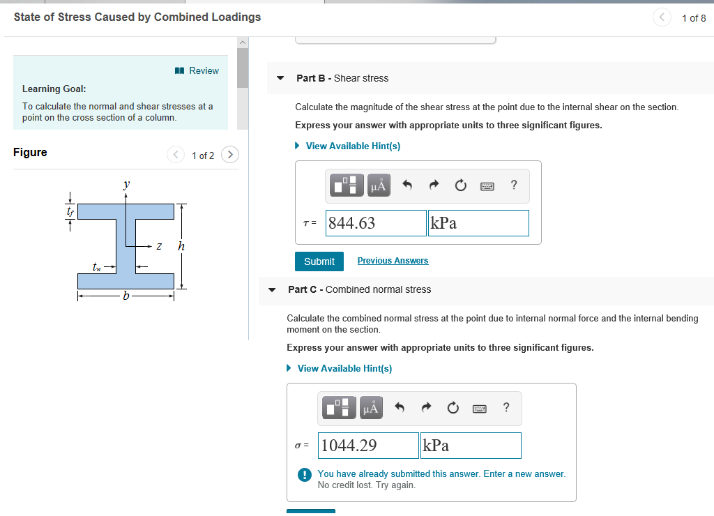 Solved A column with a wide-flange section has a flange | Chegg.com
