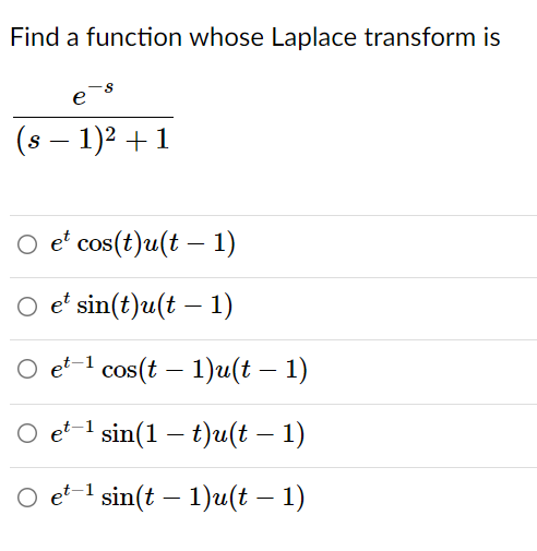 Solved Find the Laplace transform of f(t) = (t? – t) sint. | Chegg.com