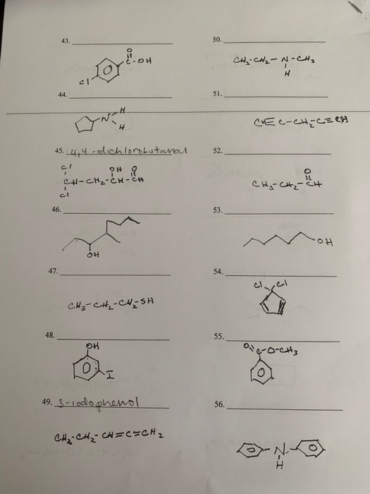 Solved No Wo Chem 11 8. 2-hydroxypropanal 2-chloropropane Ci | Chegg.com