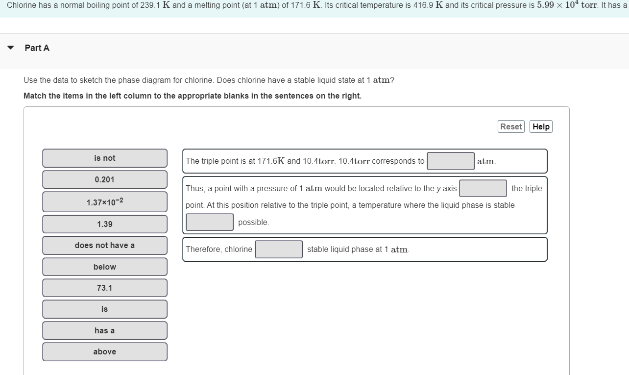 Solved Part AUse the data to sketch the phase diagram for | Chegg.com