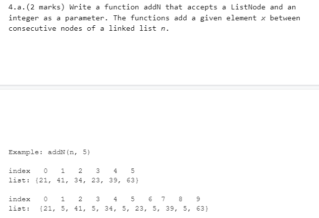Solved 4.a.(2 marks) Write a function add that accepts a | Chegg.com