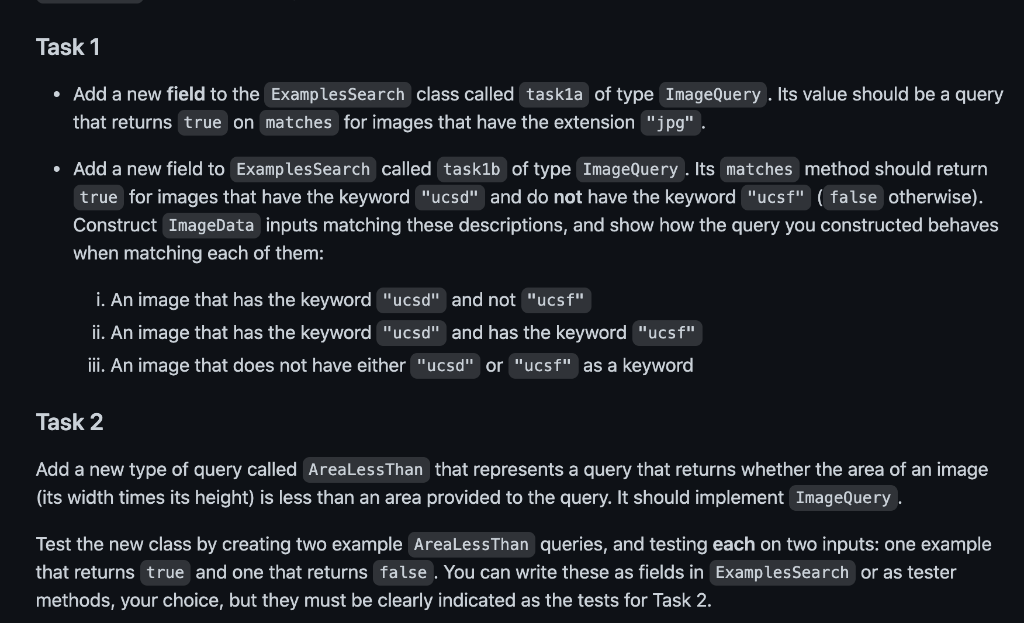 need help for java starter code: import tester.*; | Chegg.com