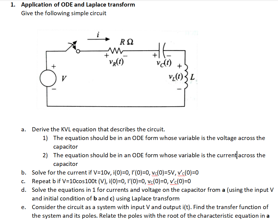 Solved Application of ODE and Laplace transformGive the | Chegg.com
