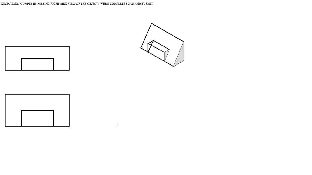 Solved COMPLETE MISSING TOP VIEW OF THE OBJECT. WHEN | Chegg.com