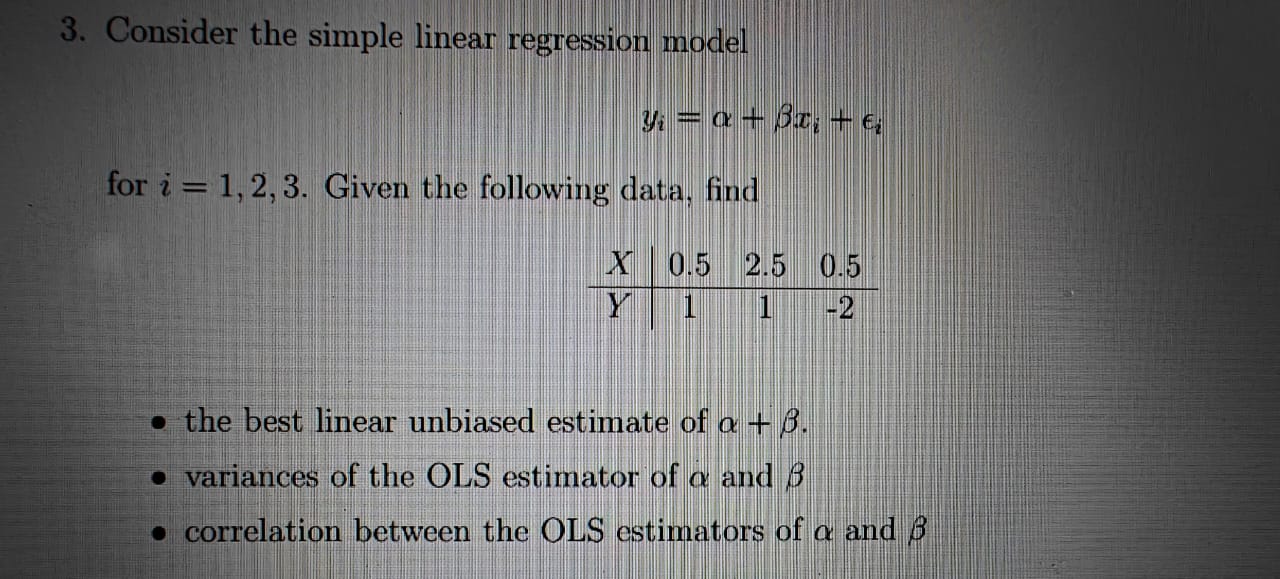 Solved Consider the simple linear regression | Chegg.com