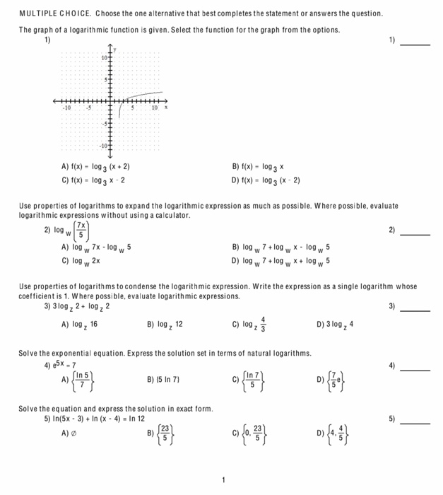 Solved MULTIPLE CHOICE. C hoose the one alternative that | Chegg.com
