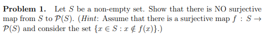 Solved Problem 1. Let S be a non-empty set. Show that there | Chegg.com