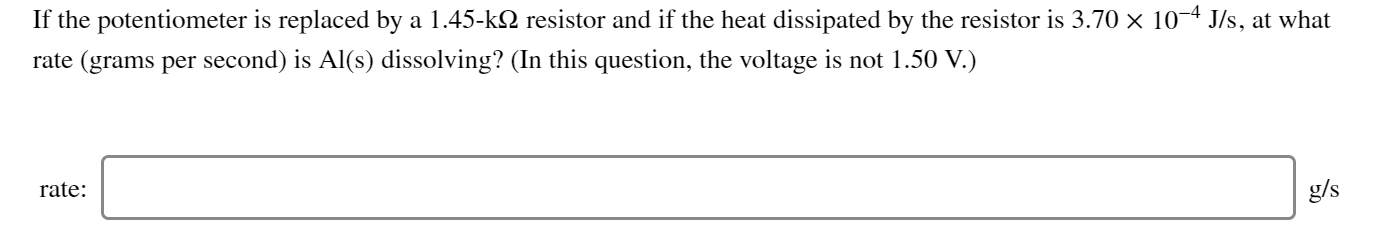 Solved If the potentiometer is replaced by a 1.45-k2 | Chegg.com