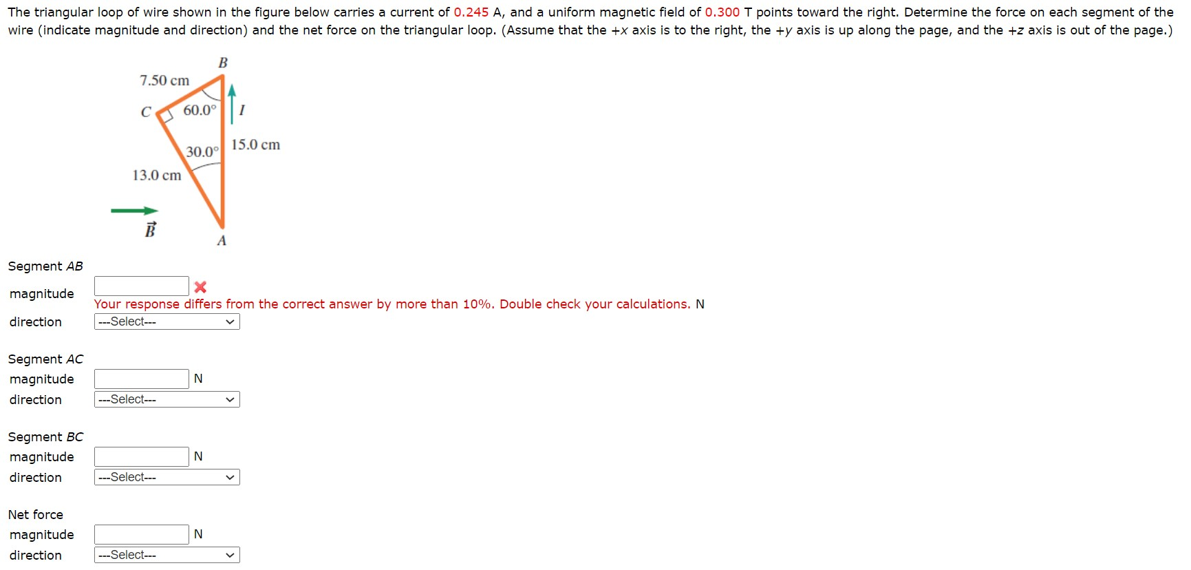 Solved The triangular loop of wire shown in the figure below | Chegg.com