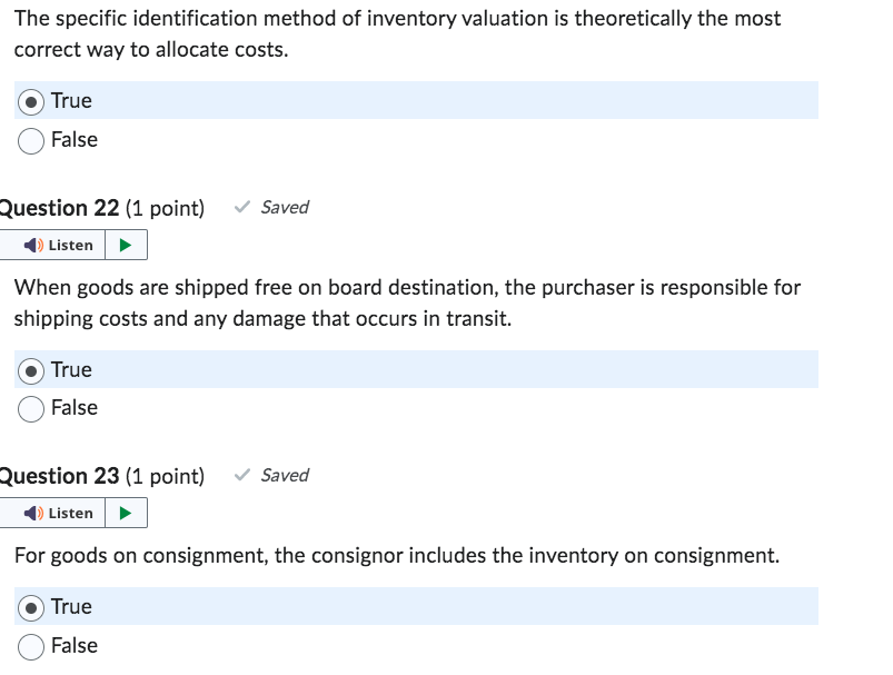 Solved The specific identification method of inventory | Chegg.com
