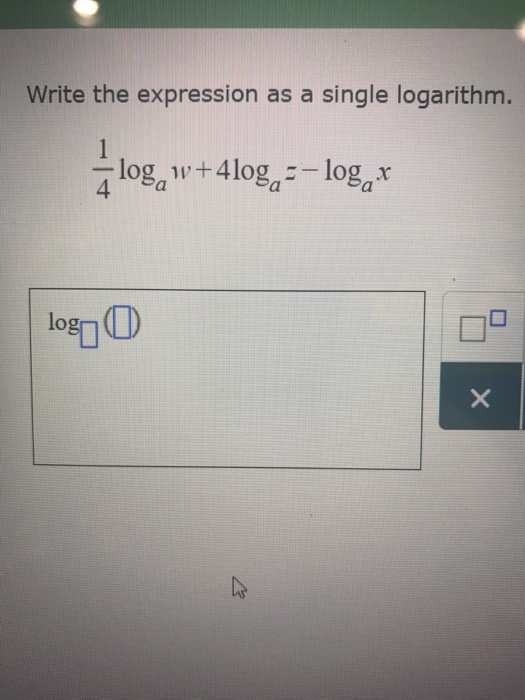 Solved Write the expression as a single logarithm. 1/4 | Chegg.com