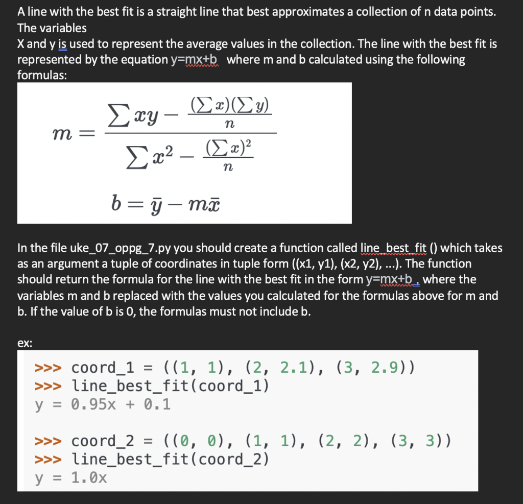 Solved A line with the best fit is a straight line that best | Chegg.com