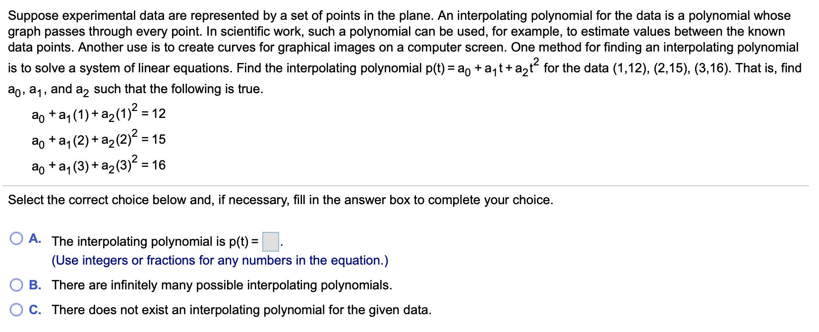 Solved Suppose experimental data are represented by a set of | Chegg.com