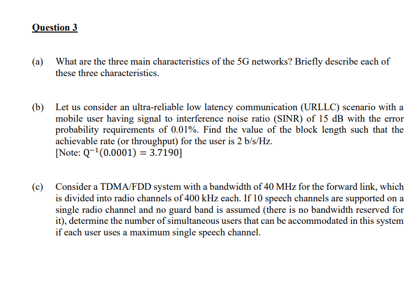 Solved Question 3(a) ﻿What are the three main | Chegg.com