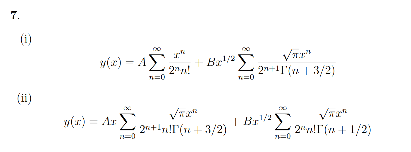 Solved Hi, I need help with parts (i) and (ii).These are | Chegg.com