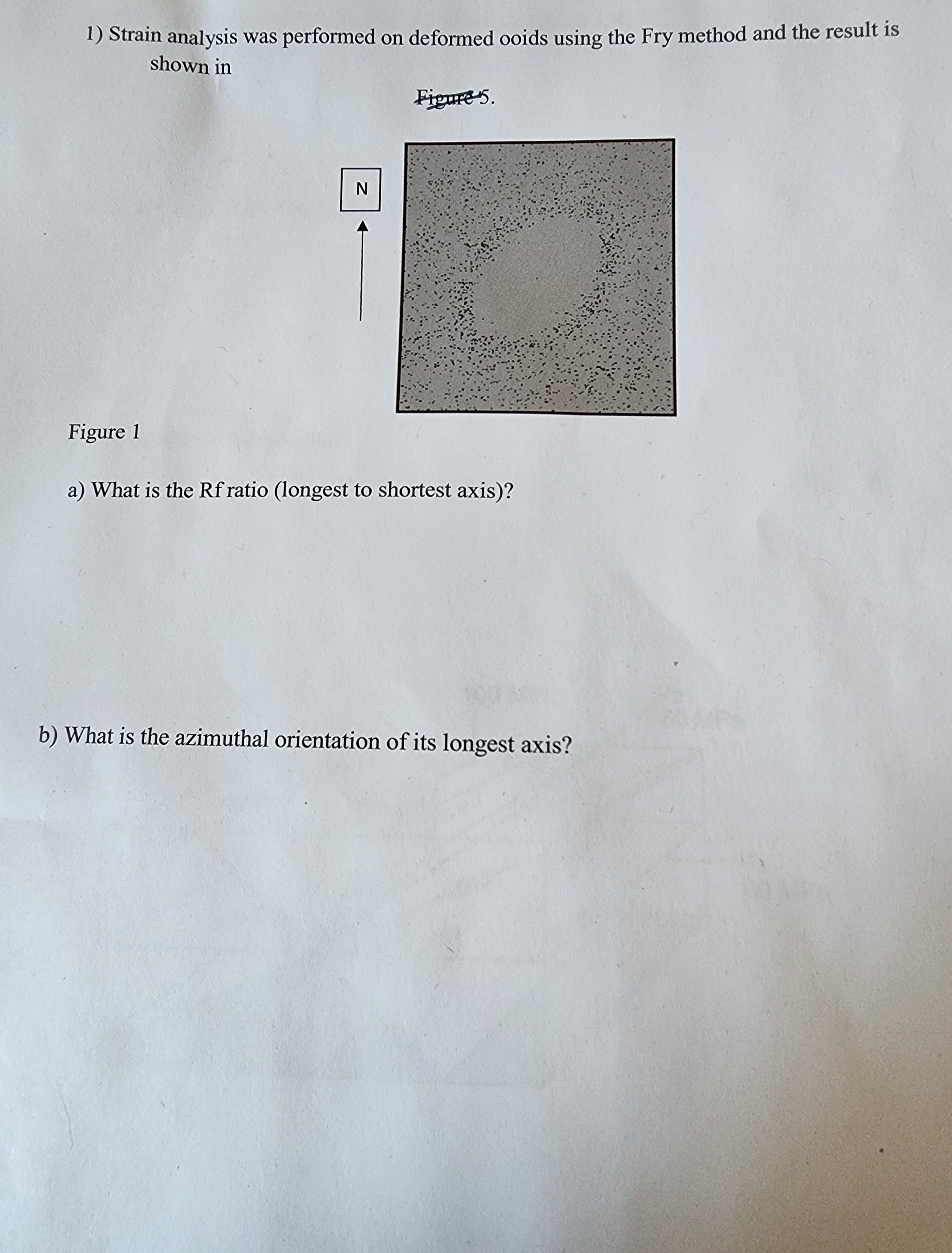 1) Strain analysis was performed on deformed ooids | Chegg.com