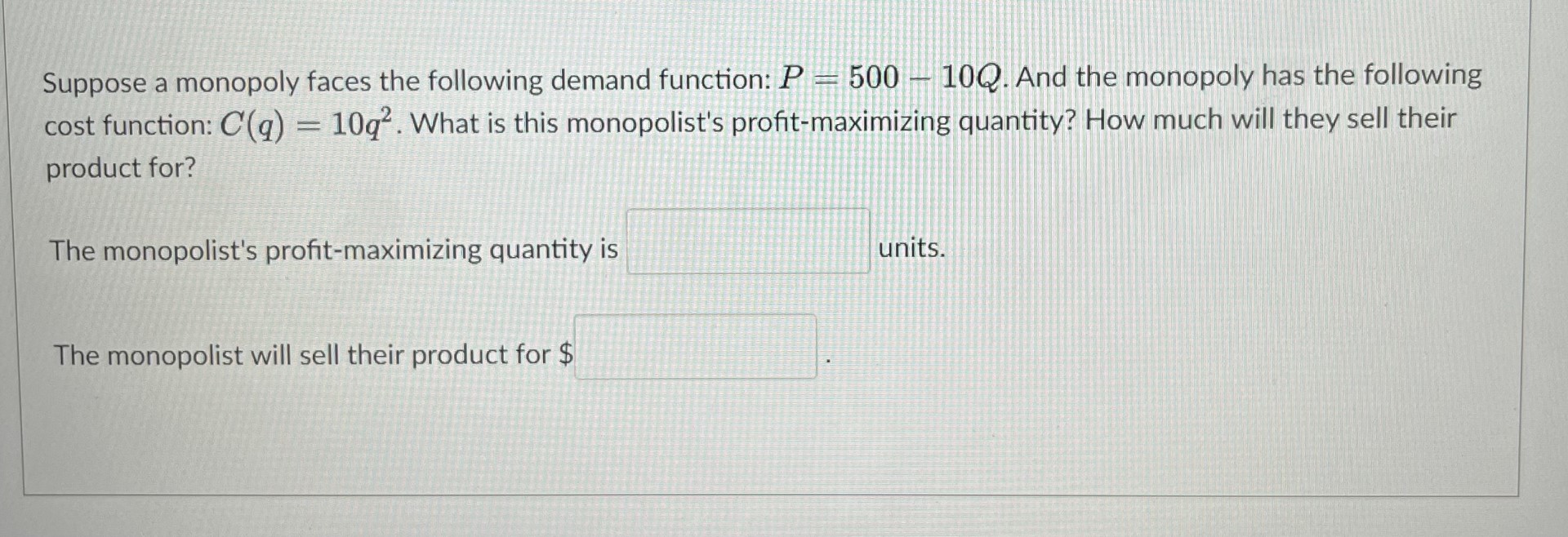 Solved Suppose a monopoly faces the following demand | Chegg.com
