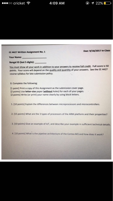 Explain the differences between microprocessors and | Chegg.com