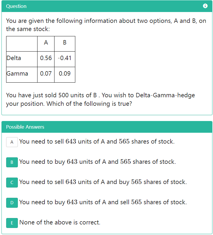 Solved Question You are given the following information | Chegg.com