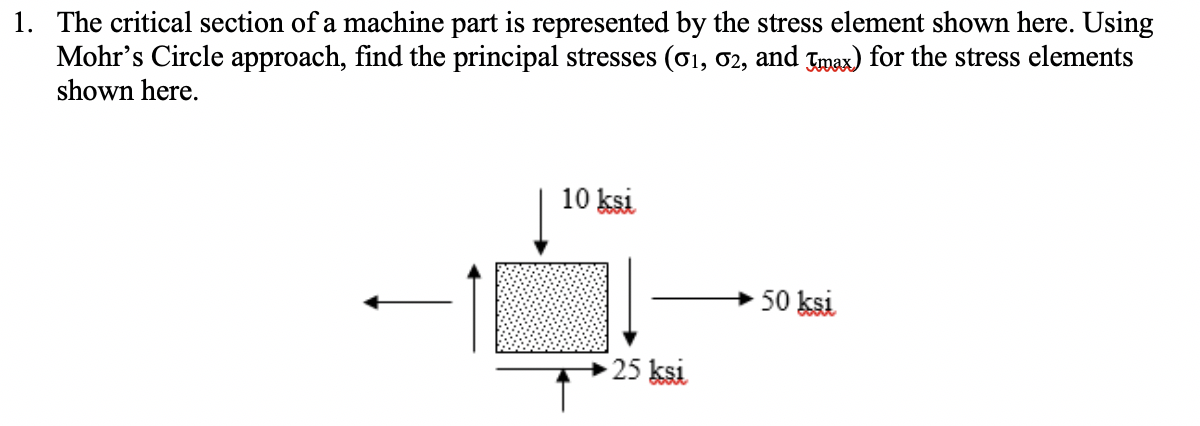 Solved 1. The critical section of a machine part is | Chegg.com