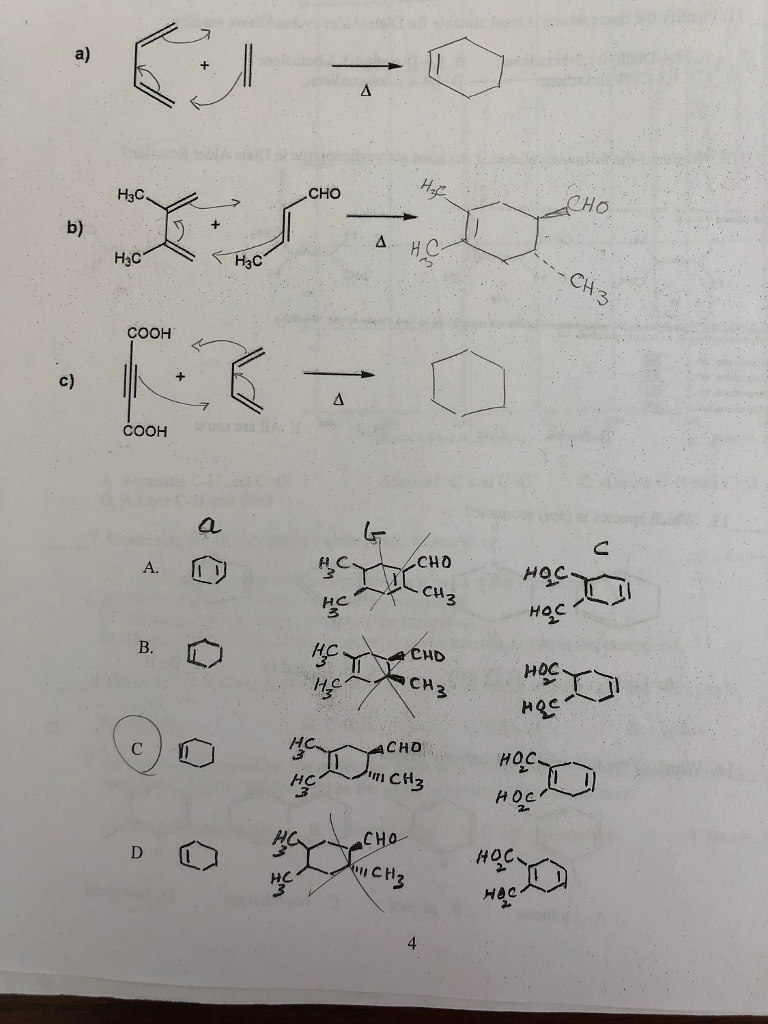 Solved a) CHO b) H3C CH COOH c) COOH CHO CHD CHO ??? ?? CHO | Chegg.com