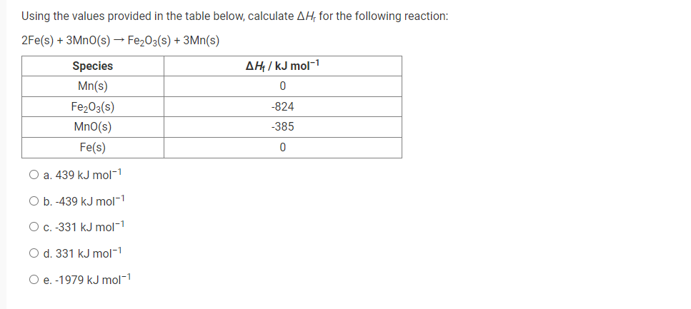 Solved Using the values provided in the table below, | Chegg.com