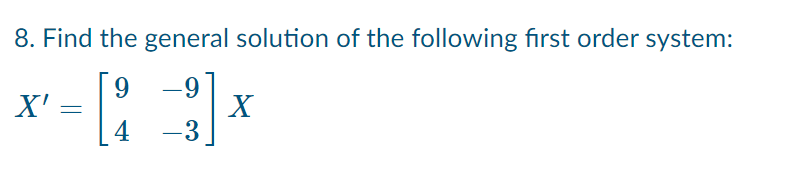 Solved 7. Find the general solution of the following first | Chegg.com