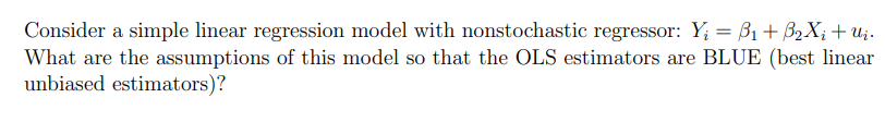 Solved Consider a simple linear regression model with | Chegg.com