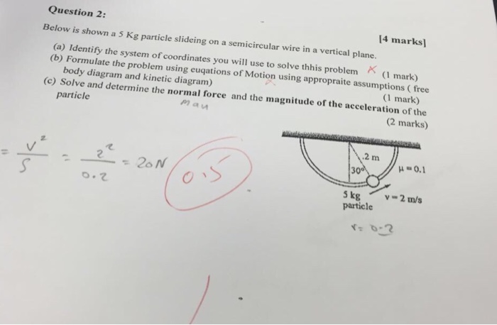 Solved Below is shown a 5 Kg particle slide on a | Chegg.com